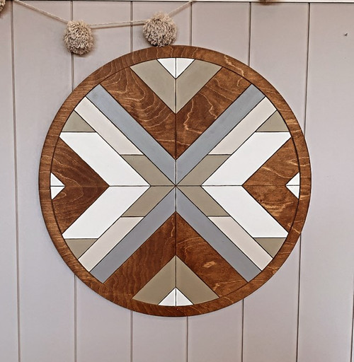 Unfinished Boho DIY Geometric Art Circle Wood Shape | Build-A-Cross