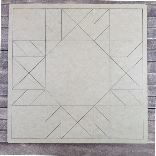 Geometric Art Design Pattern Square, Paint by Line ,Wood Craft Cutout ...
