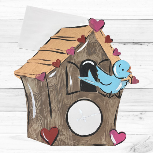 Valentine Bird House, Unfinished Craft, DIY Art - Build-A-Cross.com
