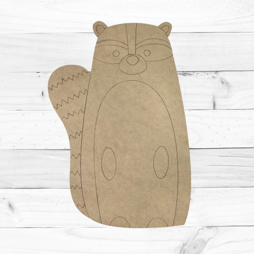 Buy Online Woodland Wobble Raccoon Cutout Unfinished Craft