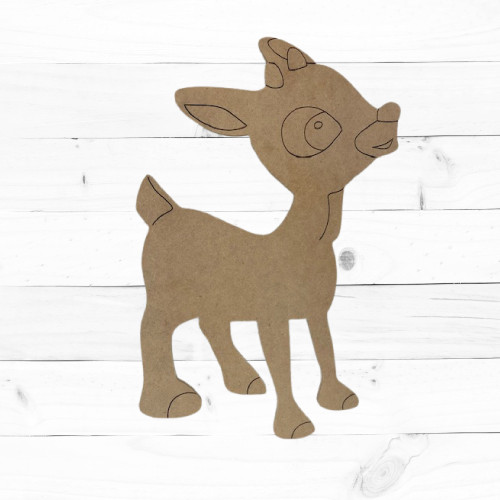 Online Wooden Bulb-nosed Reindeer Shape Christmas Cutout