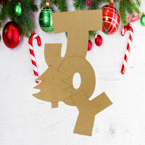Shop Online Unfinished Paintable Craft Stacked Joy Cutout