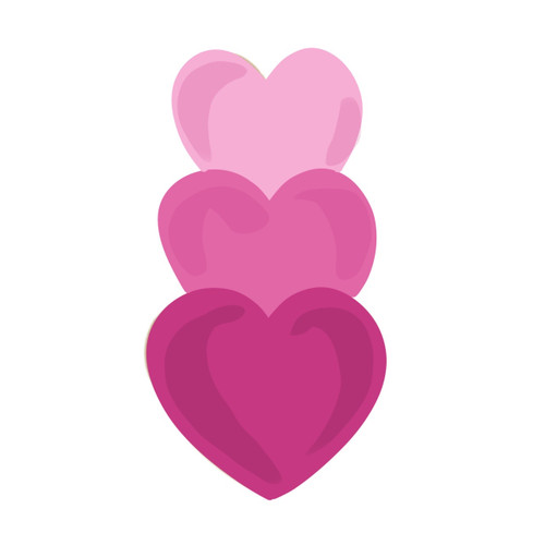 Amazing Triple Stacked Hearts, DIY Unfinished Art and Craft