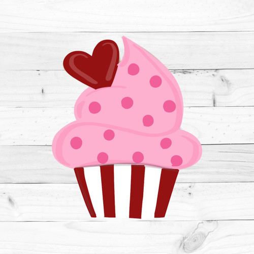 Valentine Cupcake, DIY Craft Art, Unfinished DIY Art & Craft
