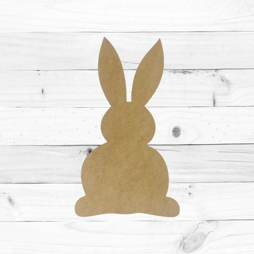 Paintable Wooden MDF Bunny rabbit Cutout For Home Decor
