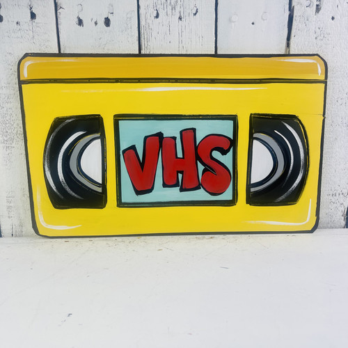 VHS Tape, 90's Shape Unfinished Wood Cutout, Paint by Line - Build-A ...