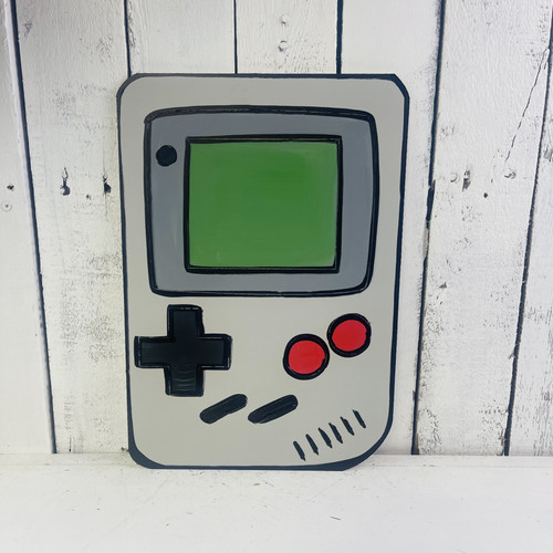 Game boy, 90's Shape Unfinished Wood Cutout, Paint by Line - Build-A ...