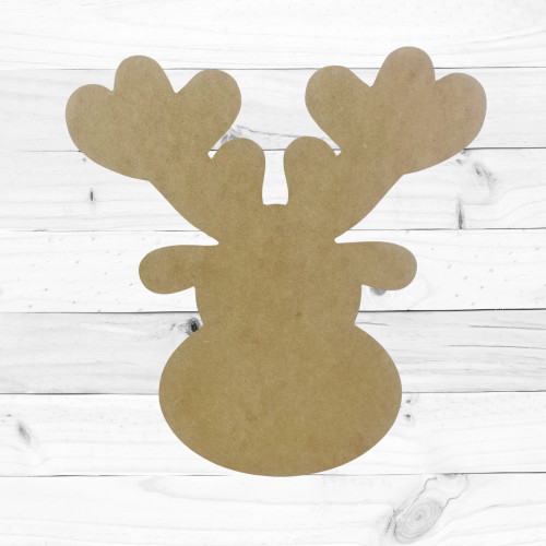 Online Christmas Craft Reindeer Head Wide Antler Wall Art