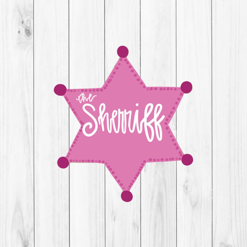 Sheriff Badge, Kids Shape Unfinished Wood Cutout - Build-A-Cross.com