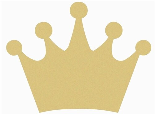 Crown Cut Out, Craft Wood DIY Shape MDF, Wood Shape