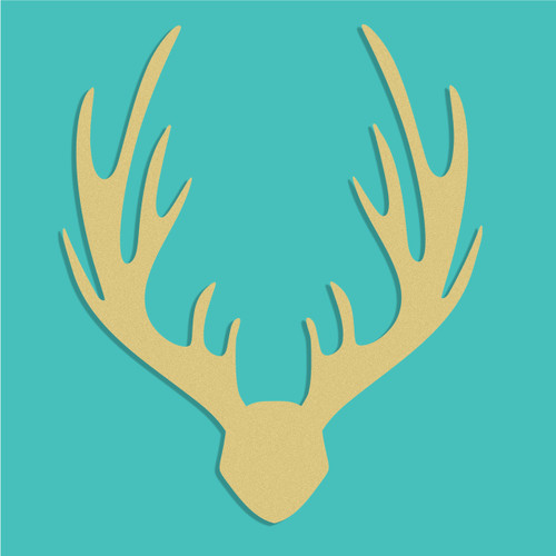 Elk Mount Unfinished Cutout, Wooden Shape, Paintable Wooden MDF