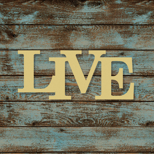 Buy Wooden Connected Block Word Live, Alphabet Paintable DIY, Unfinished