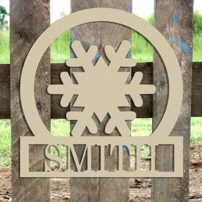 Wooden Snowflake Frame | Paintable Welcome Sign | Build-A-Cross