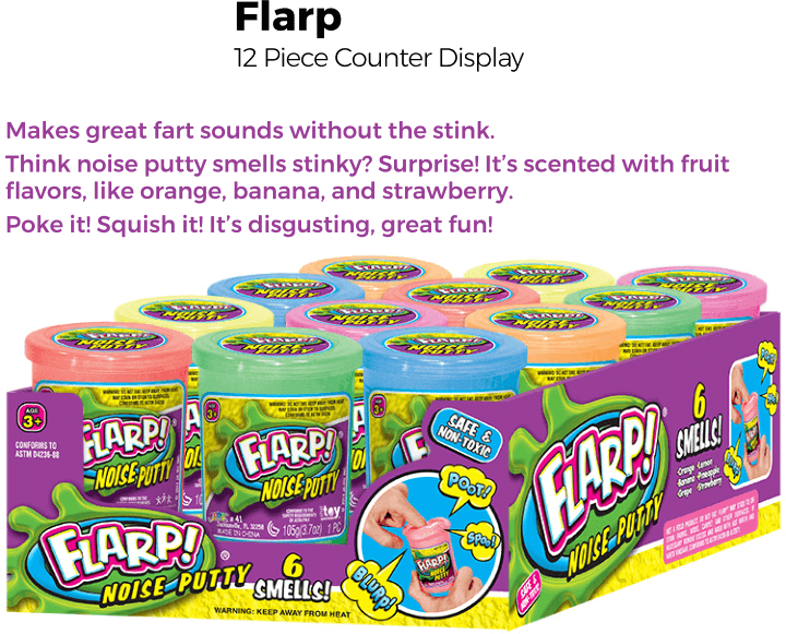 Flarp Noise Putty - 12pc Counter Display - ET Products