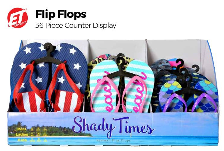 Flip Flops 36ct Counter Display