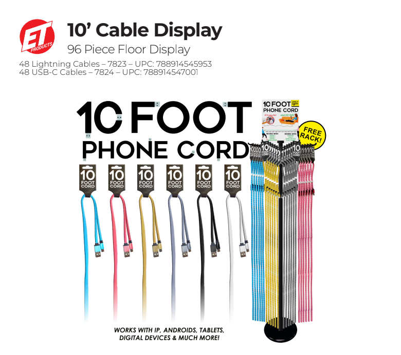 10' Cables Display