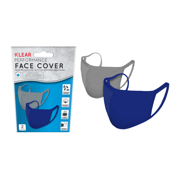 Klear Face Masks Blue/Silver - 6 pk - ET Products