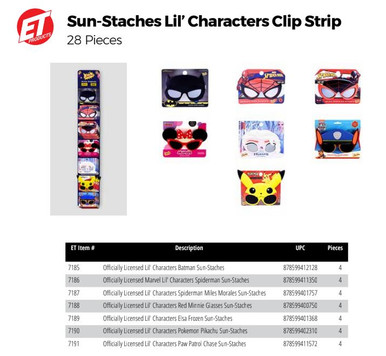 Sun-Staches Lil' Characters Clip Strip