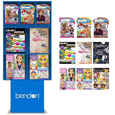 Bendon Activity Books Floor Display - 90 pc