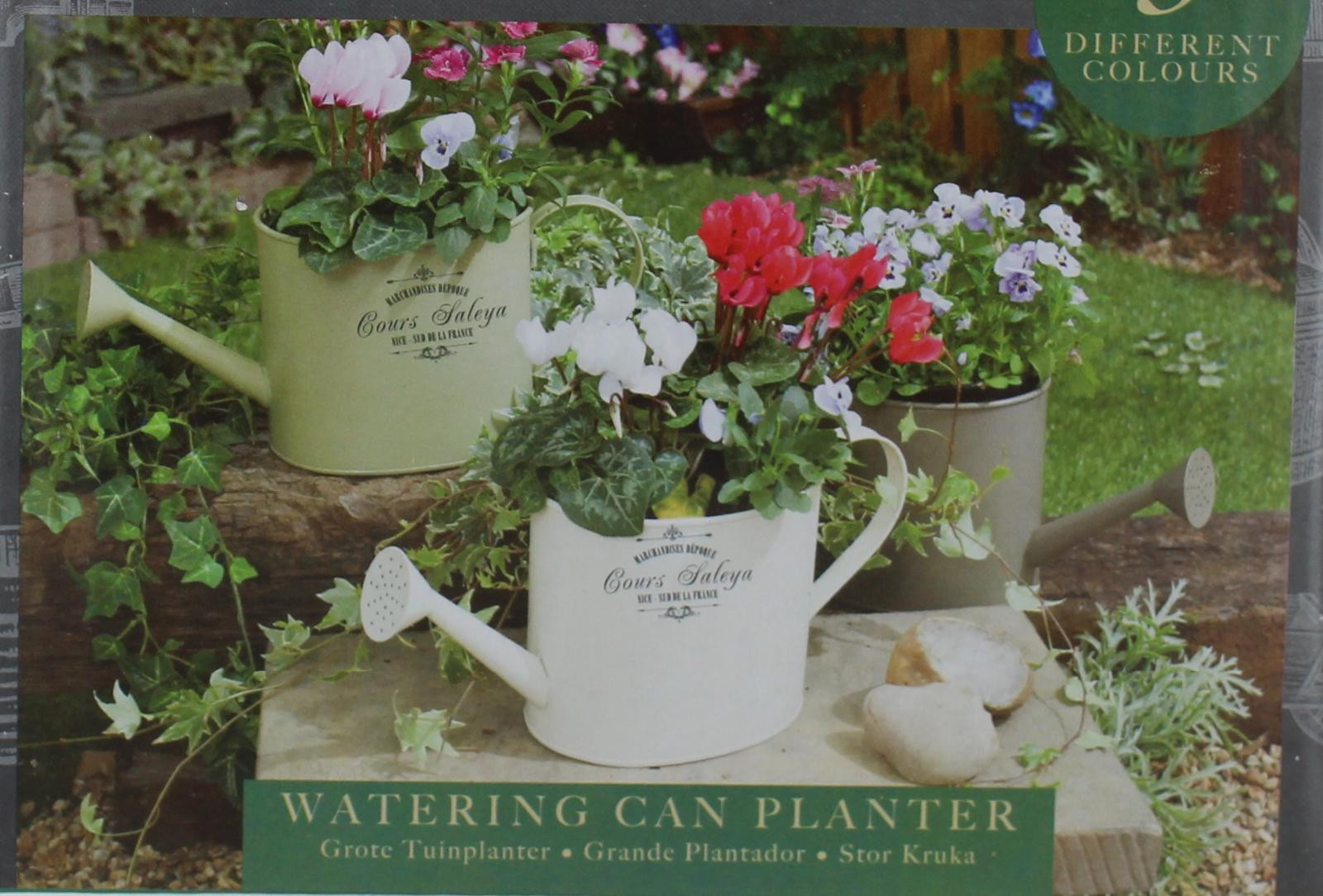 Vintage Metal Large Watering Can Planter
