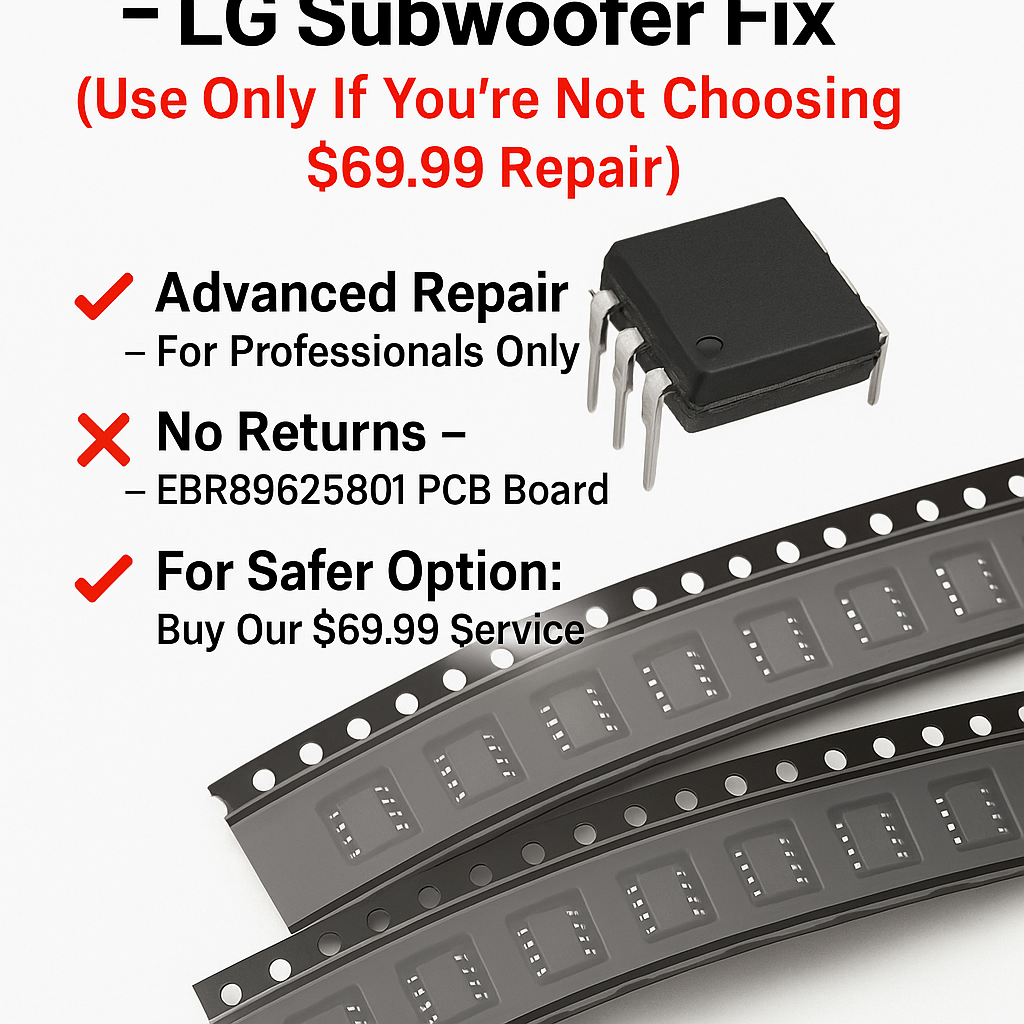 LG Subwoofer EEPROM Chip (DIY Part) - EBR89625801 | No Returns