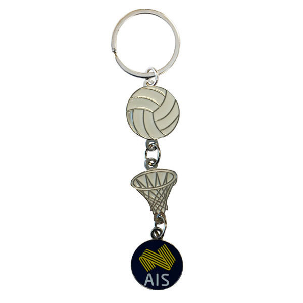 Netball Charm Keyring - AIS Shop