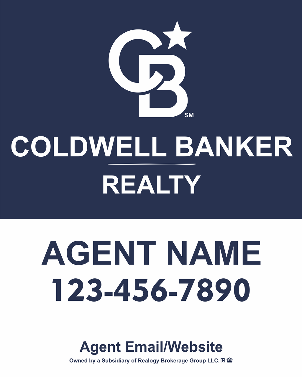Blue Yard Sign - 24"W x 30''H