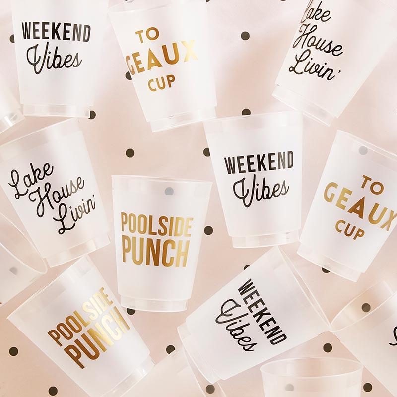 Frost Cups - To Geaux Cups - Set of 8 - [Consumer]Santa Barbara Design ...