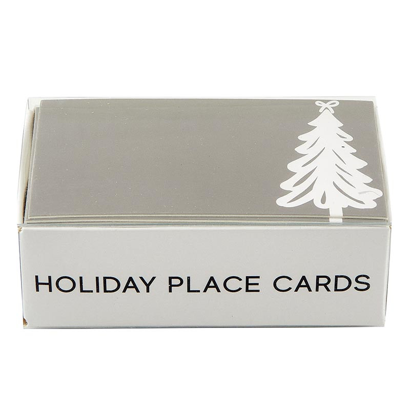 Holiday Placecards - Christmas Village White Trees - Set of 36 ...
