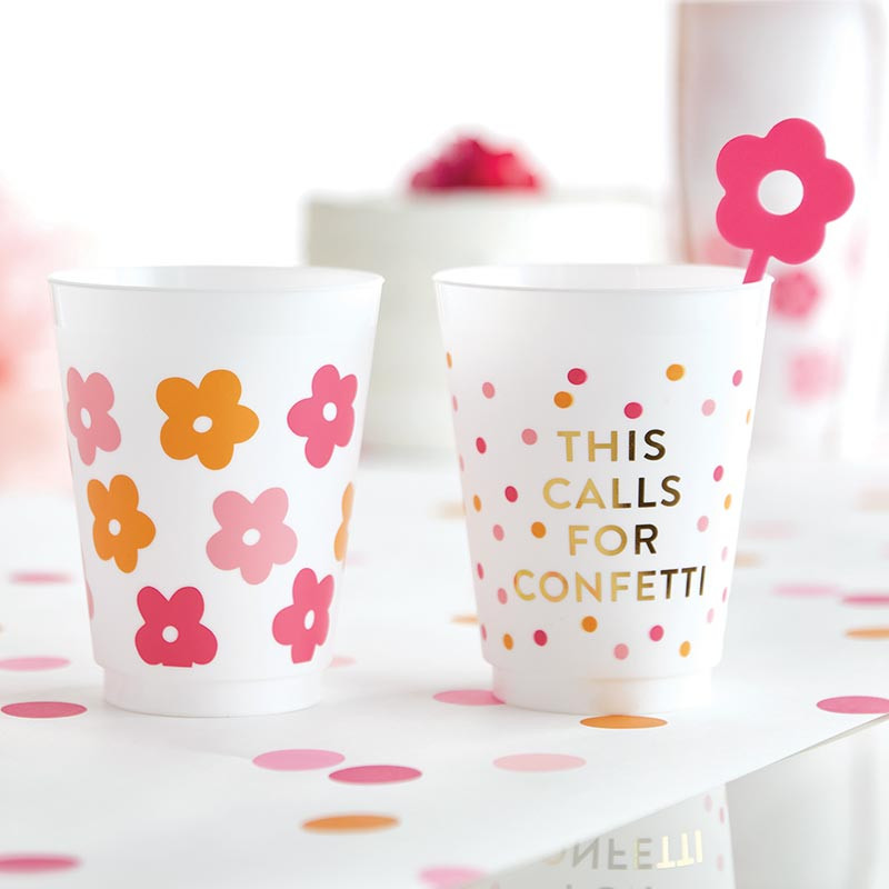 Gold Foil Frost Cups - Confetti - Set of 6 - [Consumer]Santa Barbara ...