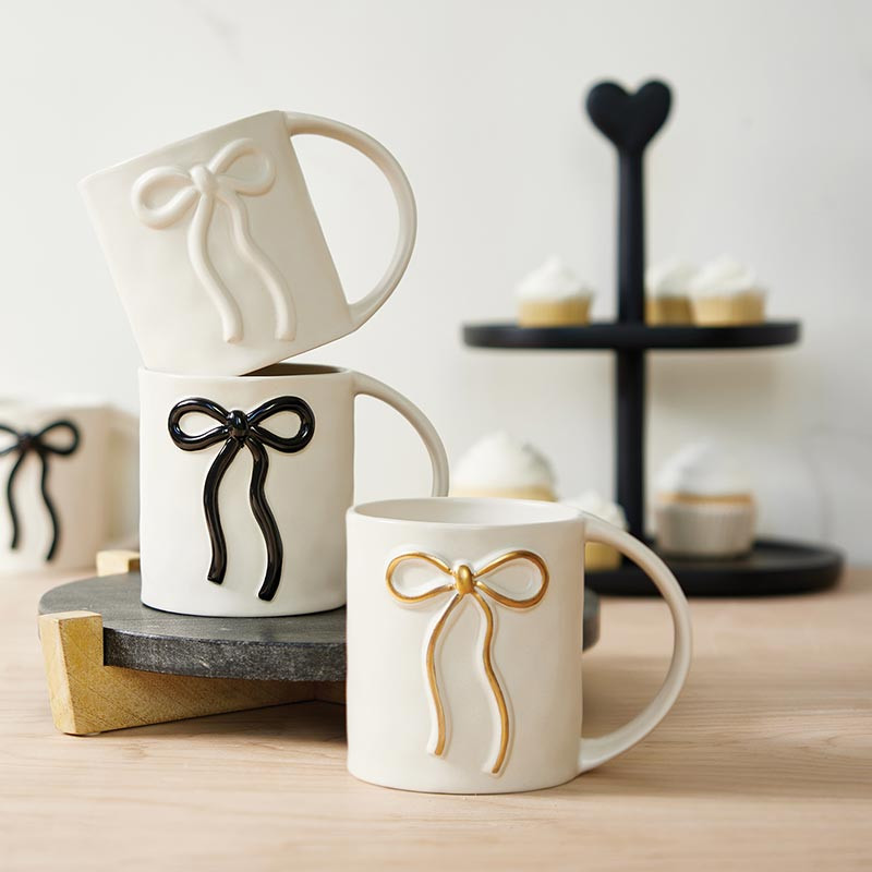 Wide Handle Bow Mug - Ivory - [Consumer]Santa Barbara Design Studio