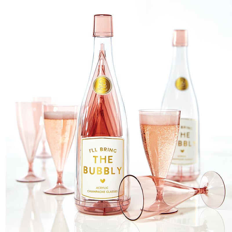 Acrylic Champagne Bottle + Glasses - The Bubbly - [Consumer]Santa ...
