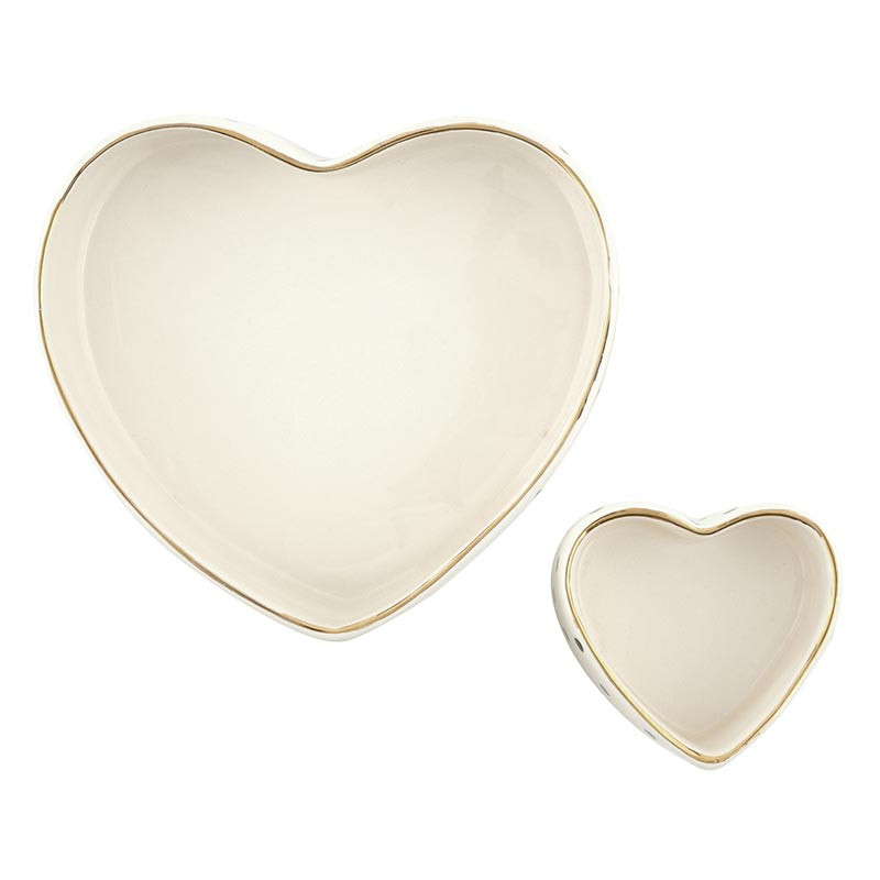 Ceramic Heart Tray + Heart Dish - [Consumer]Santa Barbara Design Studio