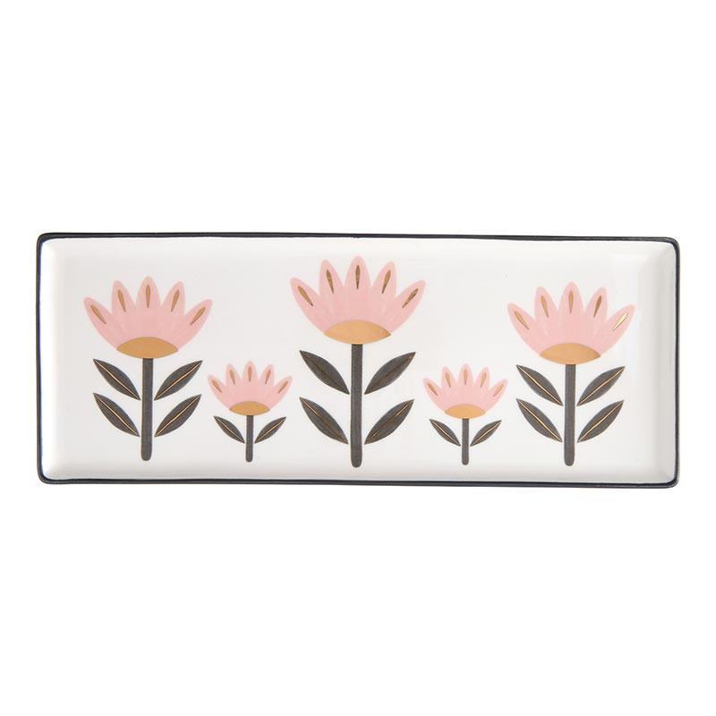 Ceramic Tray - Flowers - [Consumer]Santa Barbara Design Studio