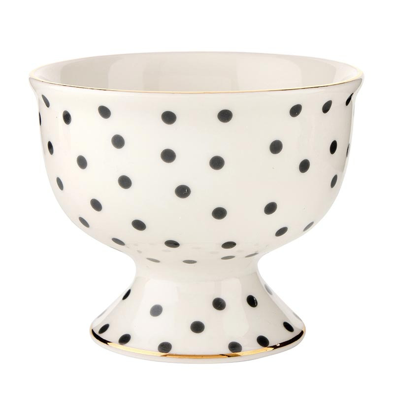 Ceramic Ice Cream Bowl - Polka Dots - [Consumer]Santa Barbara Design Studio