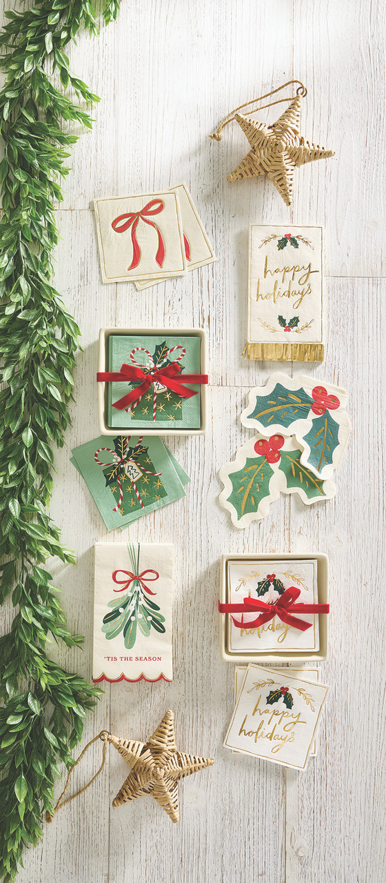 Paper Guest Napkins - 'Tis The Season - [Consumer]Santa Barbara Design ...