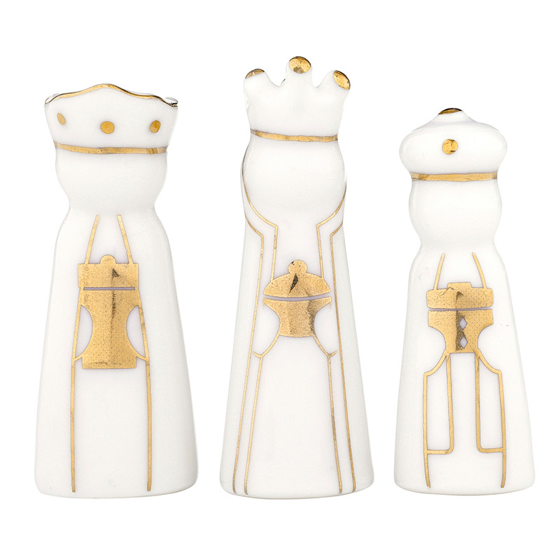 Ceramic Figurines - 3 Kings - Small - [Consumer]Santa Barbara Design Studio