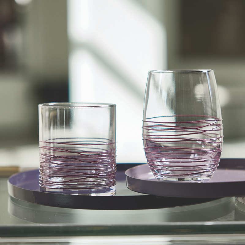 Textured Spun Wine Glass - Aubergine - [Consumer]Santa Barbara Design ...