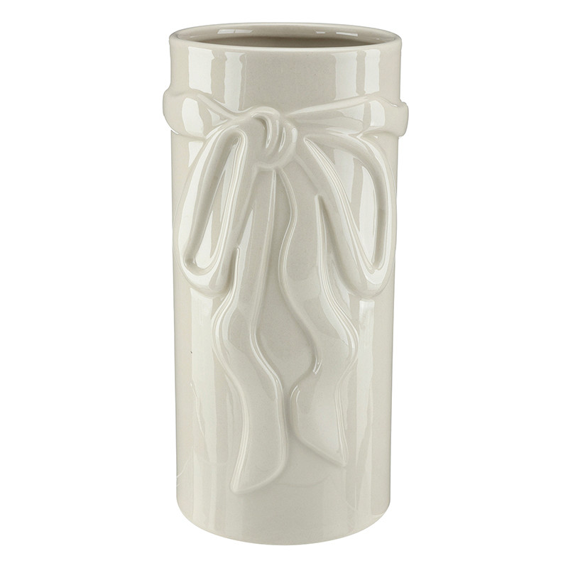 Ceramic Bow Vase - Large - Natural - [Consumer]Santa Barbara Design Studio