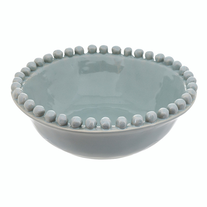 Ceramic Beaded Bowl - Large - Coastal Blue - [Consumer]Santa Barbara ...