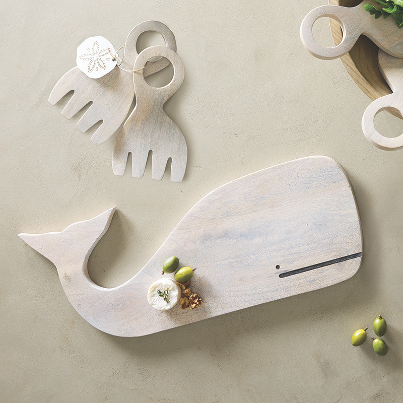 Wood Whale Board - White - [Consumer]Santa Barbara Design Studio