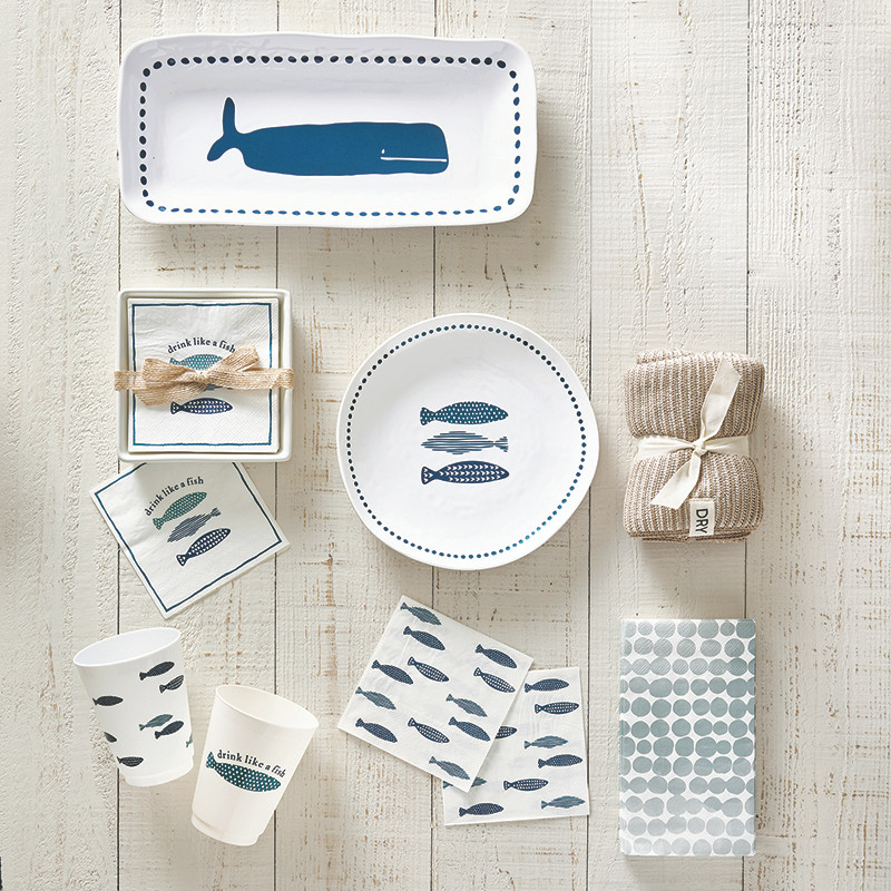 Melamine Appetizer Plate - Fish - 8.75" Dia - [Consumer]Santa Barbara ...