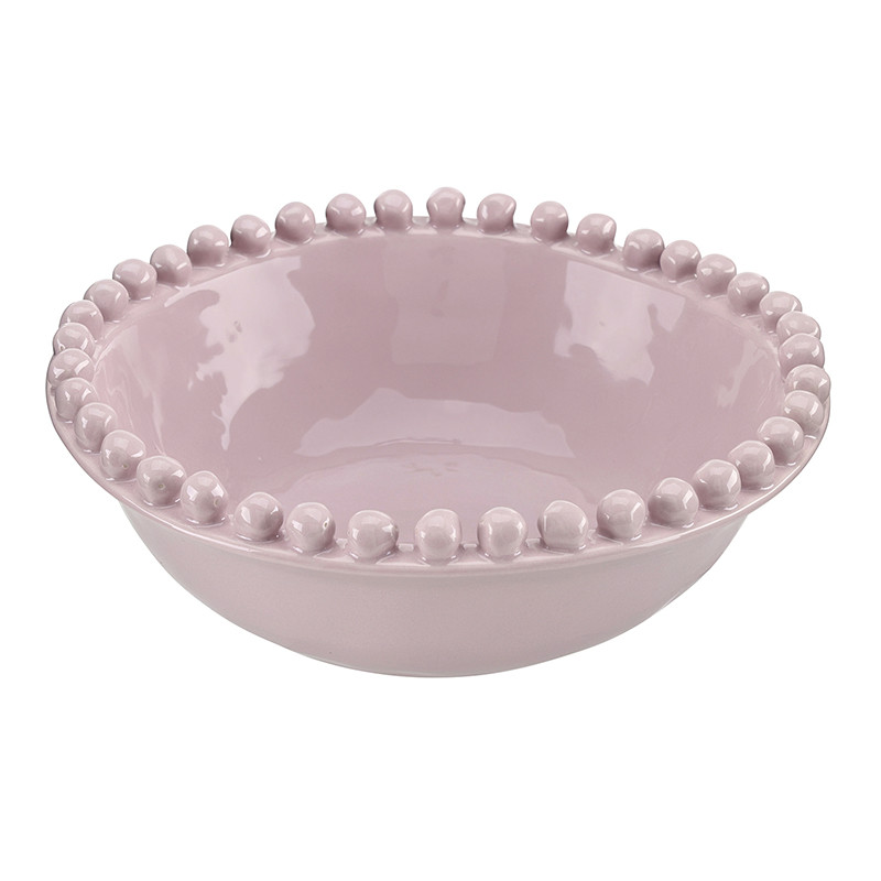 Ceramic Beaded Bowl - Large - Lilac Ash - [Consumer]Santa Barbara ...