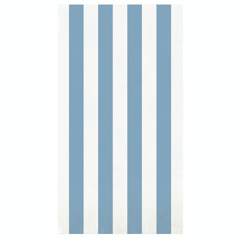 Face to Face Paper Guest Napkins - Blue Cabana Stripe - [Consumer]Santa ...