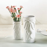 Ceramic Bow Vase - Large - White - [Consumer]Santa Barbara Design Studio