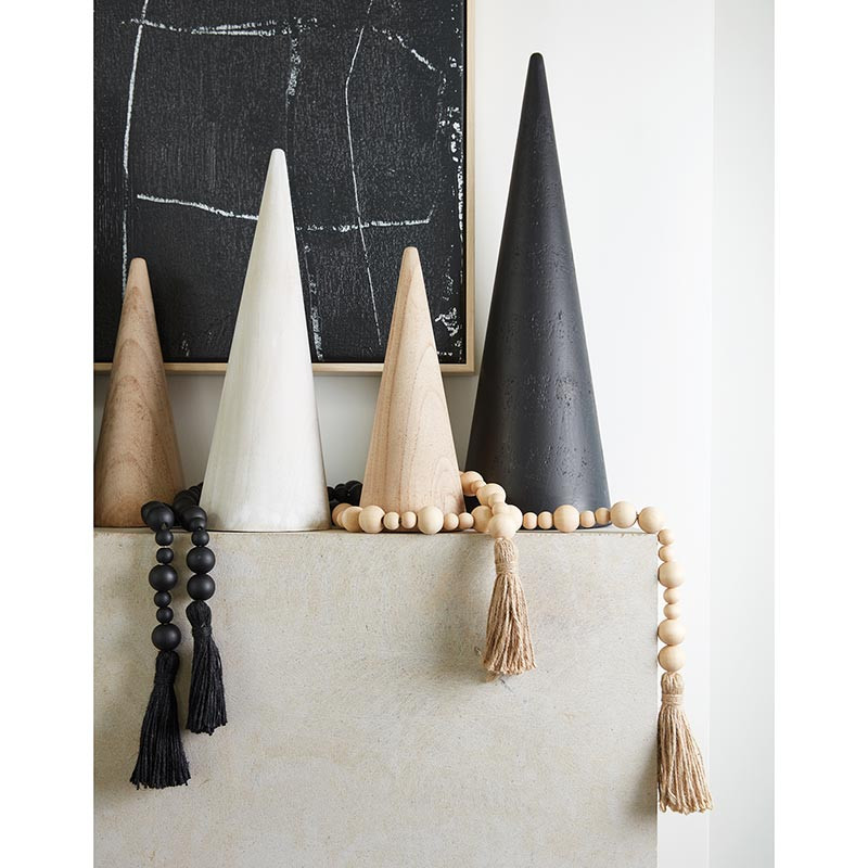 Wood Cone Tree - Small - Natural - [Consumer]Santa Barbara Design Studio