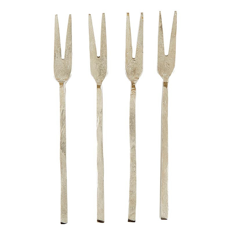 Hammered Silver Appetizer Forks - Set of 4 - [Consumer]Santa Barbara ...