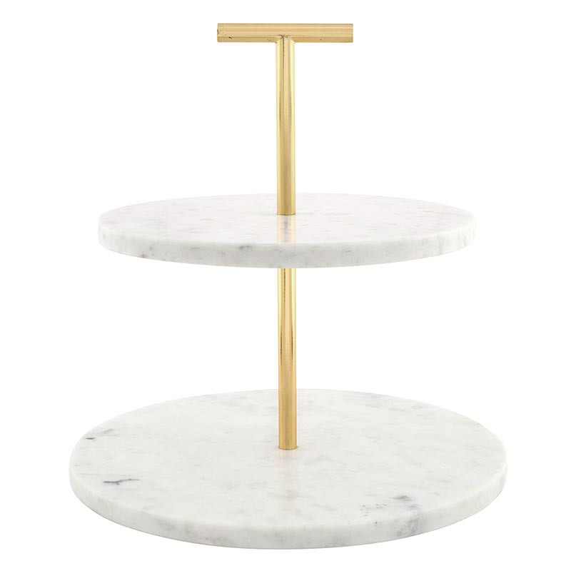 Marble + Gold Tiered Stand - [Consumer]Santa Barbara Design Studio