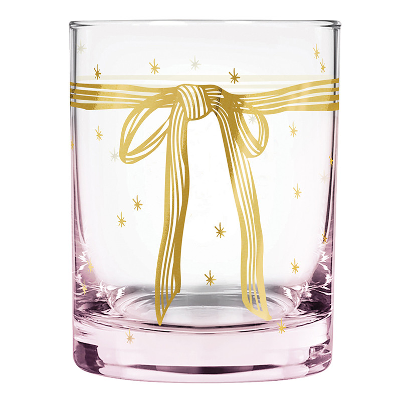 Gold Foil DOF Rocks Glass - Lilac Bow - [Consumer]Santa Barbara Design ...