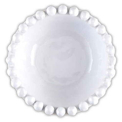 Ceramic Beaded Bowl - White - [Consumer]Santa Barbara Design Studio